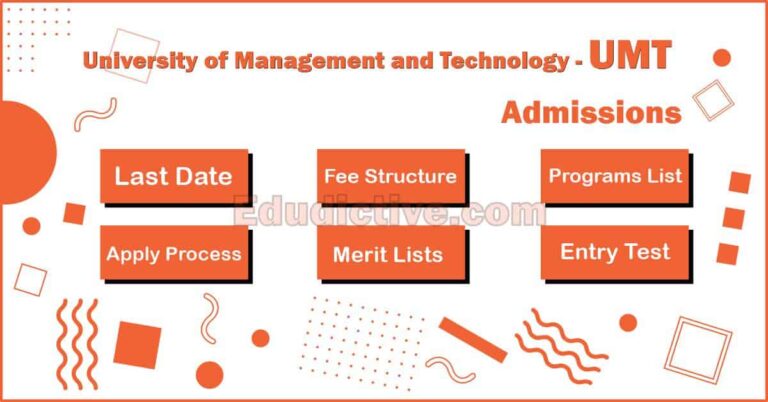UMT Admissions 2021 (Eligibility, Last Date, Fee & Merit)