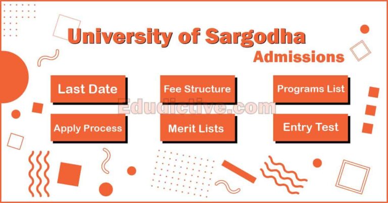 UOS Admissions 2021 - University of Sargodha (Last Date, Fee, Merit)